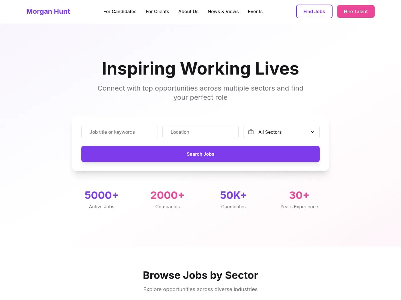 Morgan Hunt Website Clone for Company Customization