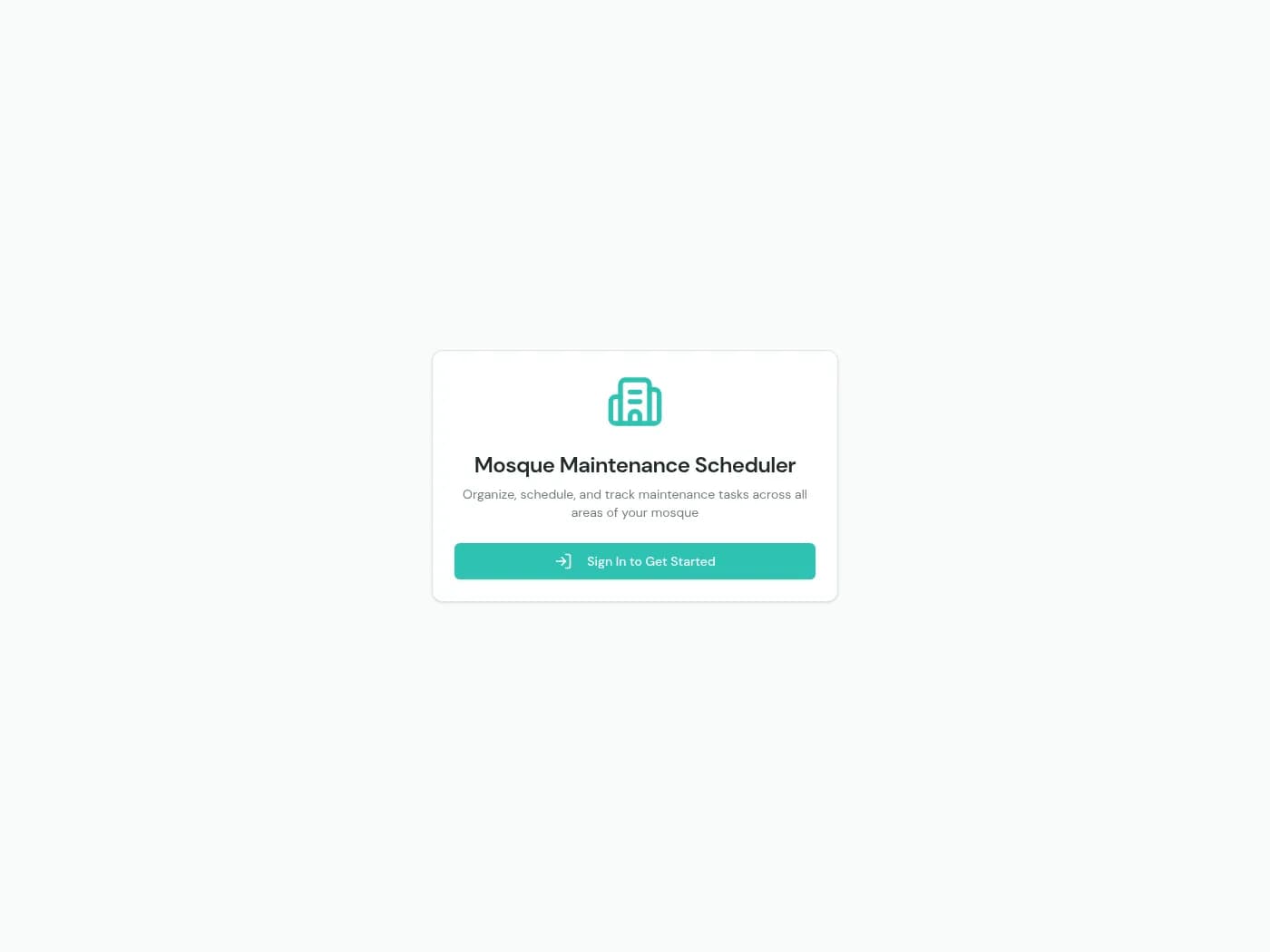 Mosque Maintenance Scheduler