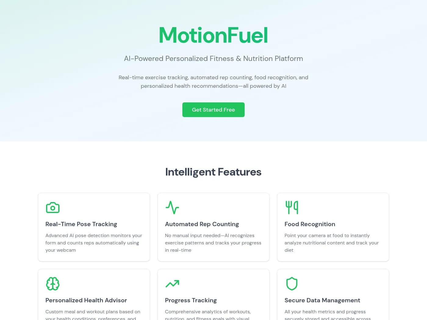 MotionFuel: AI-Powered Personalized Fitness & Nutrition Platform