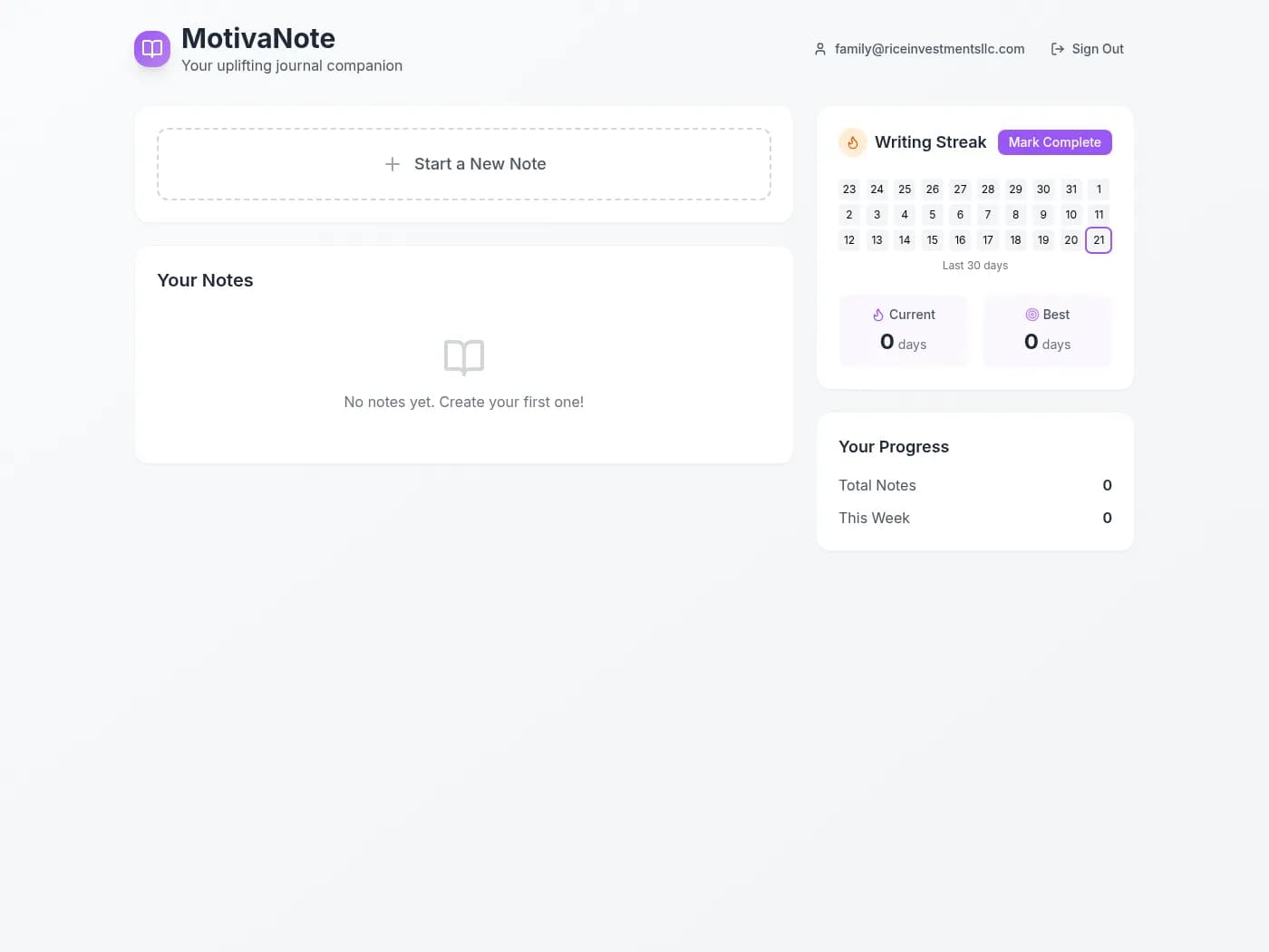 MotivaNote: Uplifting Motivational Note-Taking App