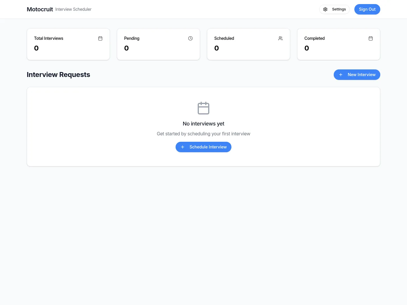 Motocruit Interview Scheduler