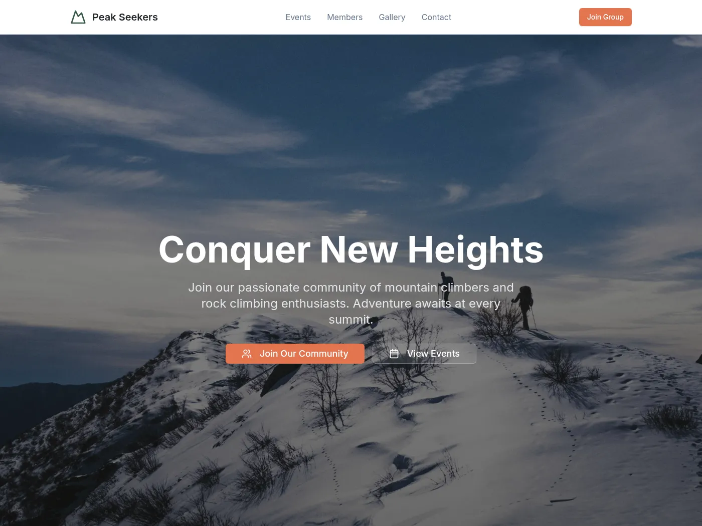 Mountain Climbing Group Hub