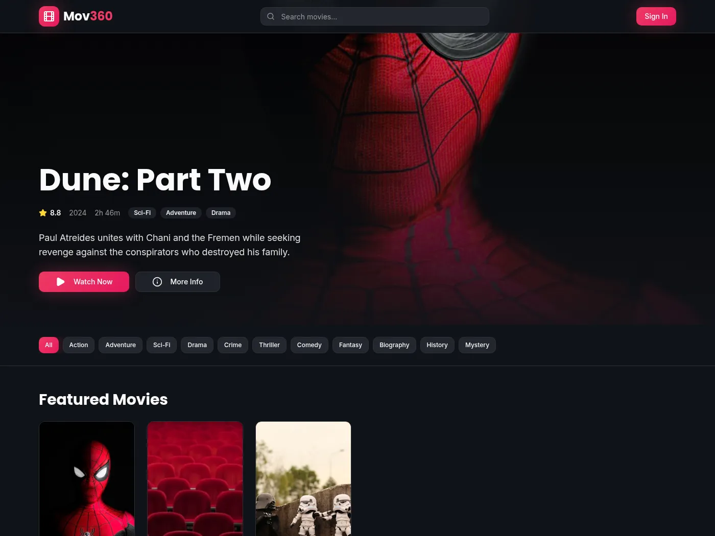 Mov360 Free Movie Streaming Platform