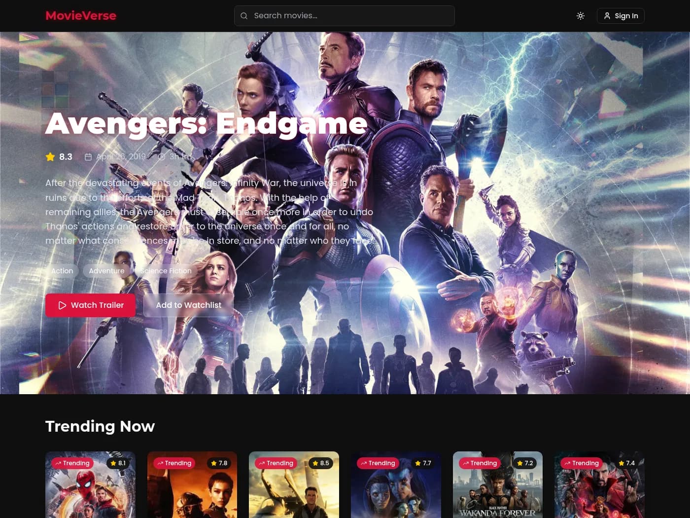 MovieVerse: Cinematic Movie Reviews & Recommendations Platform