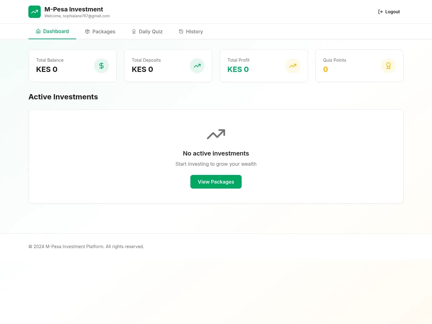 M-Pesa Investment & Rewards Dashboard