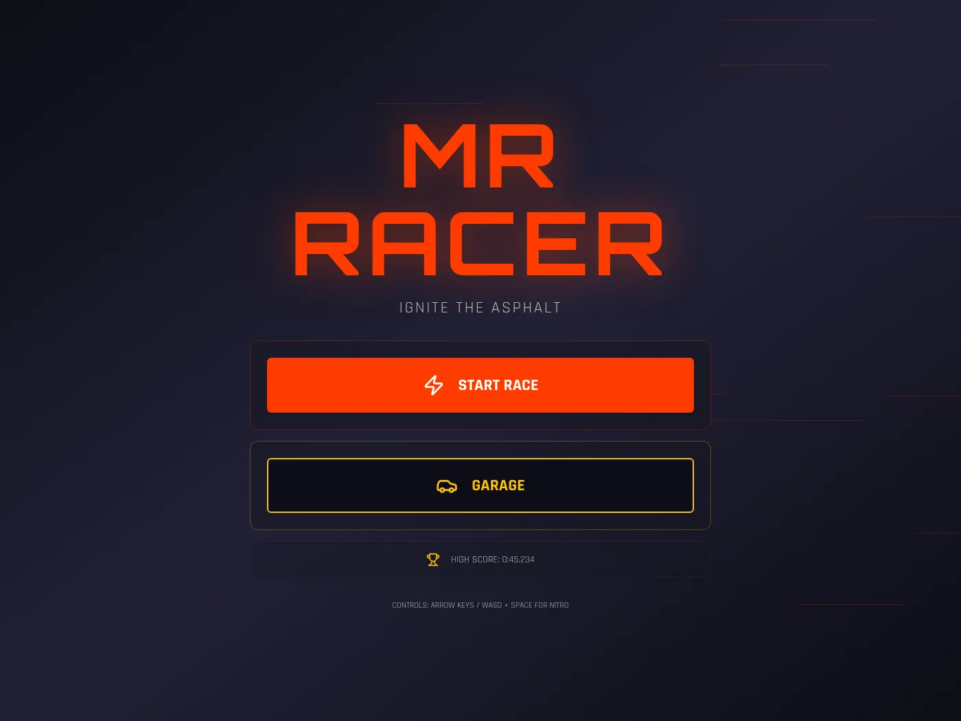 MR Racer Style Car Racing Game App