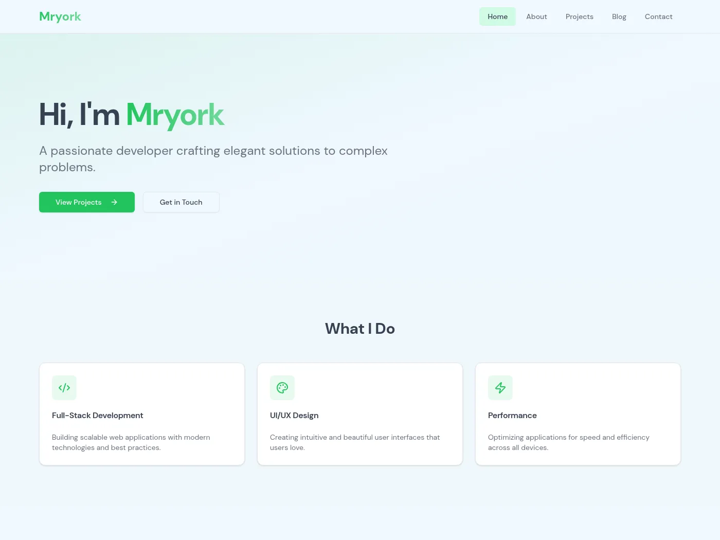 Mryork.se – Personal Portfolio and Blog