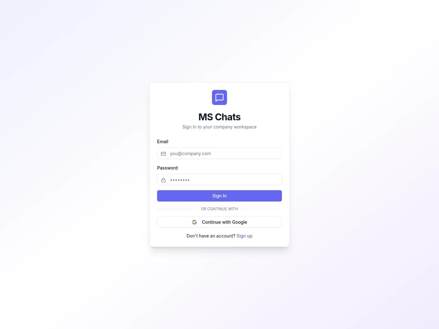 MS Chats – Advanced Company Chat Web Application