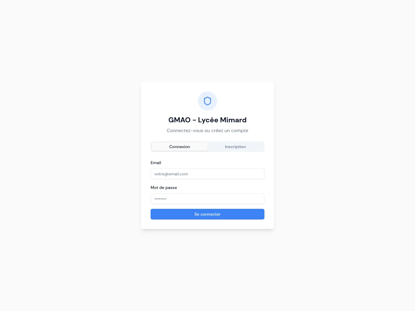 MSPC Mimard GMAO Web App Replica