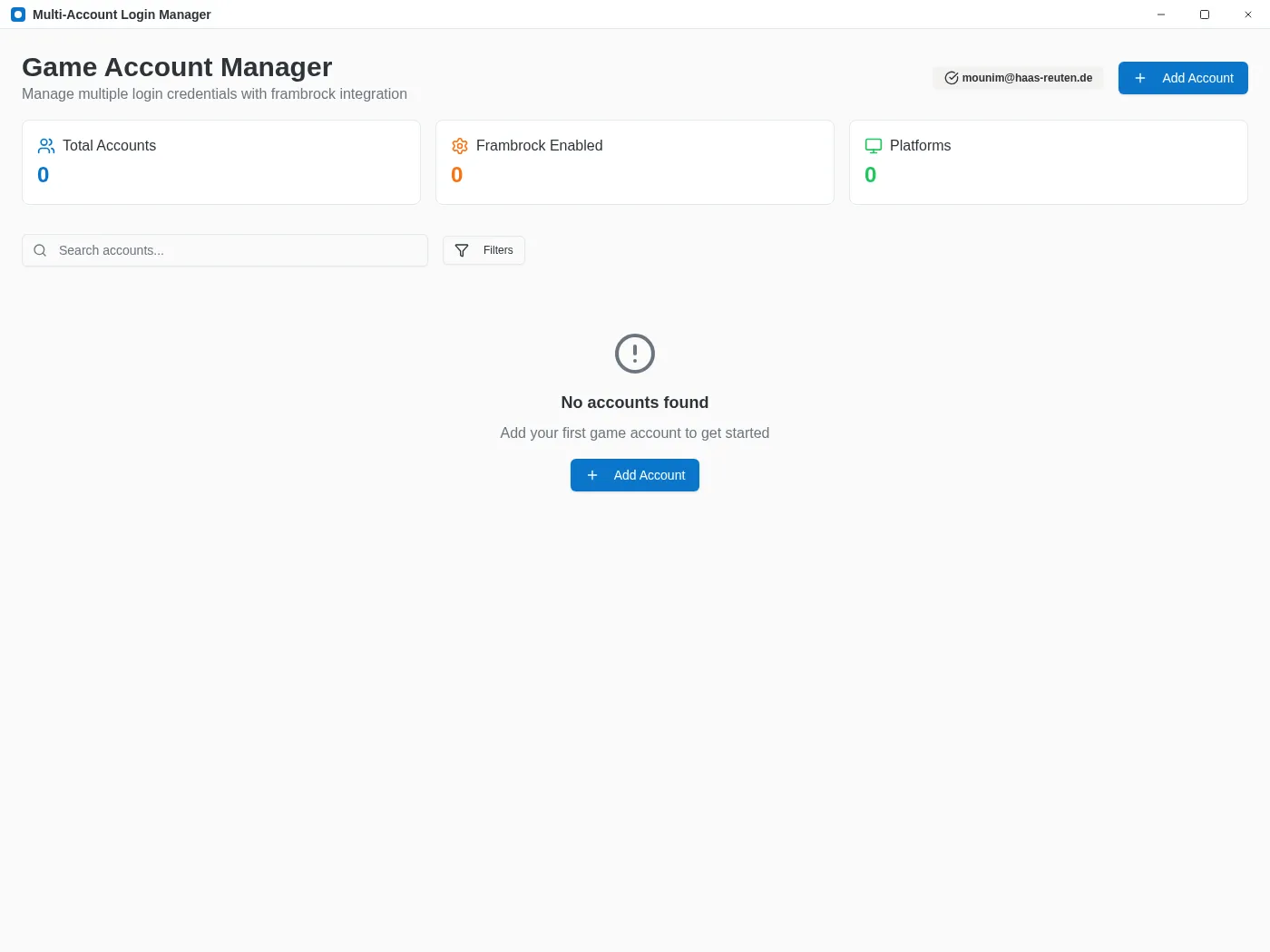 Multi-Account Login Manager for Windows 10 Games