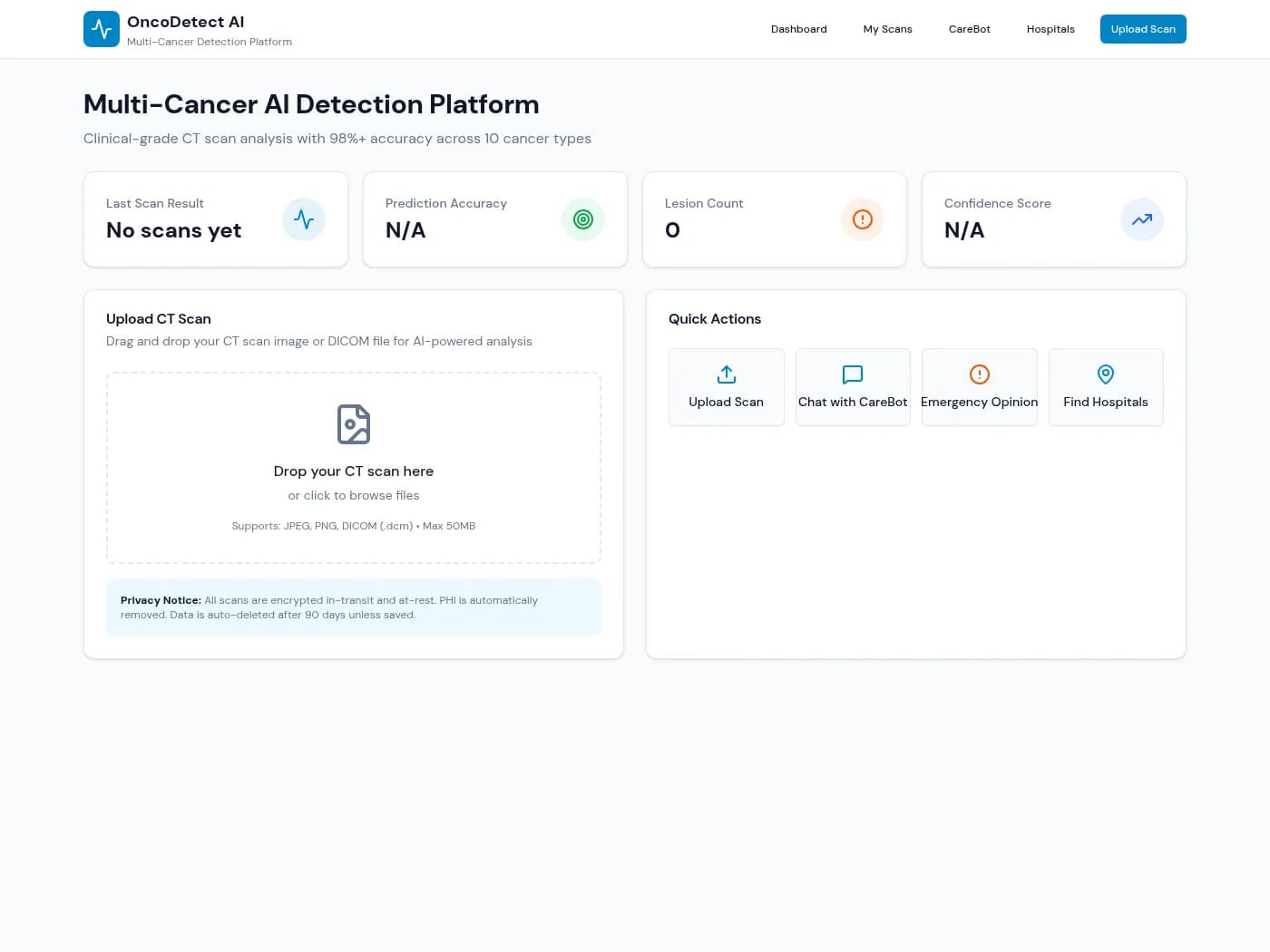 Multi-Cancer AI Detection & Guidance Web Platform with Advanced CT Imaging
