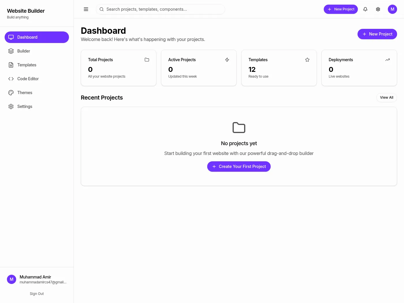 Multi-Dimensional Website Builder Platform