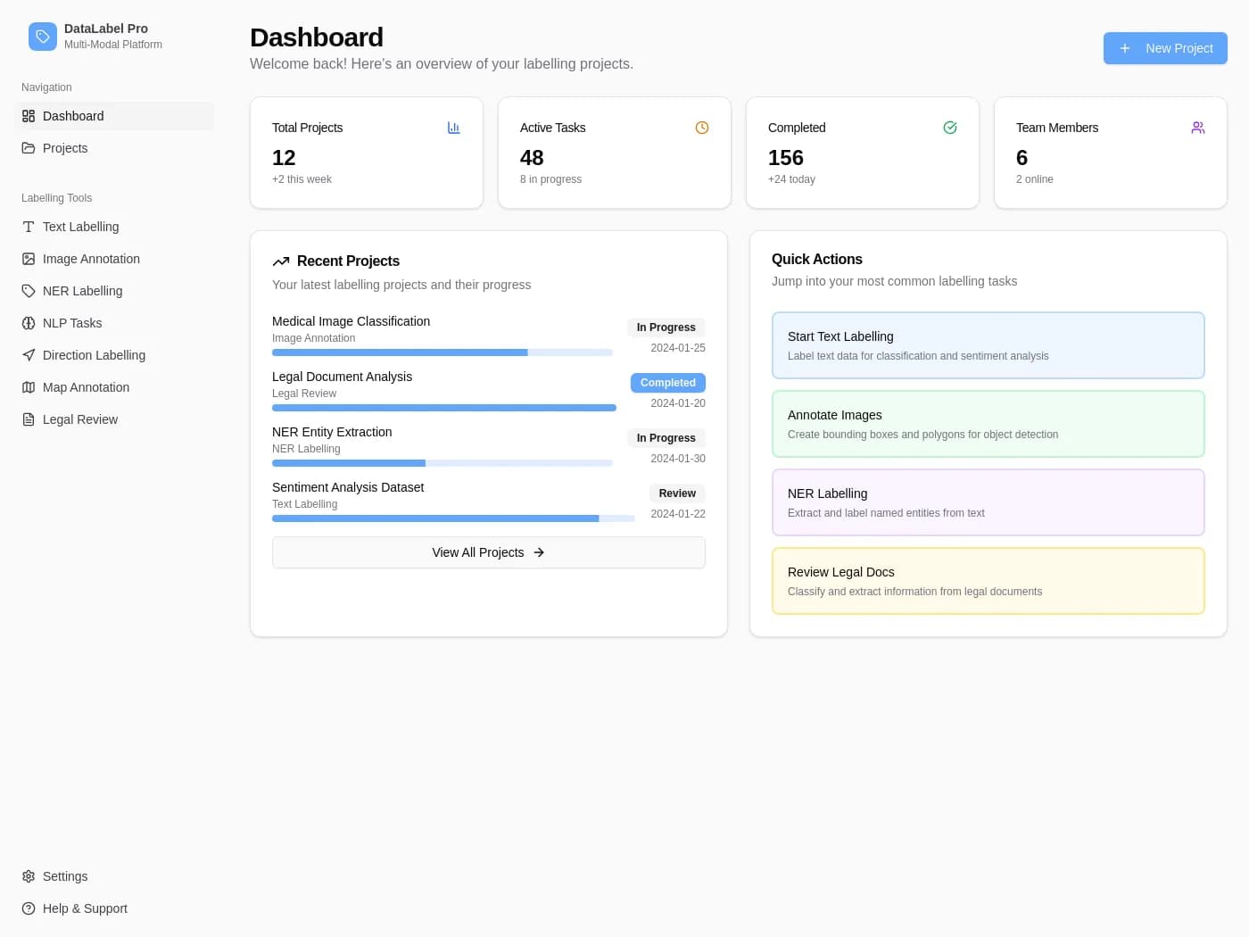Multi-Modal Data Labelling Platform