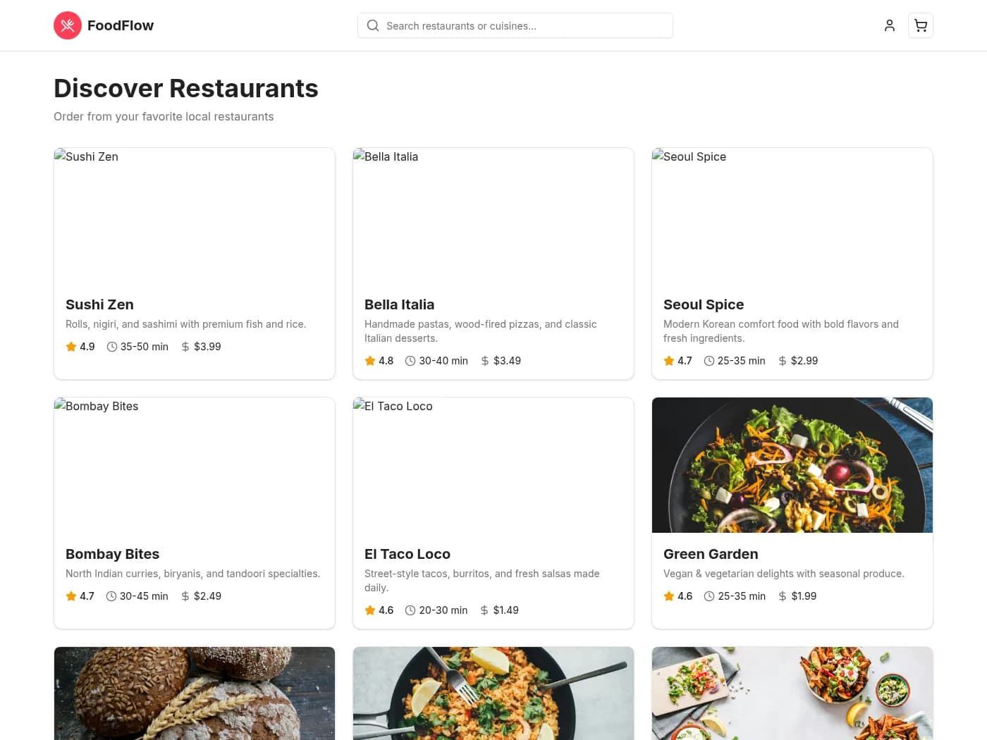Multi-Restaurant Food Delivery Platform Clone