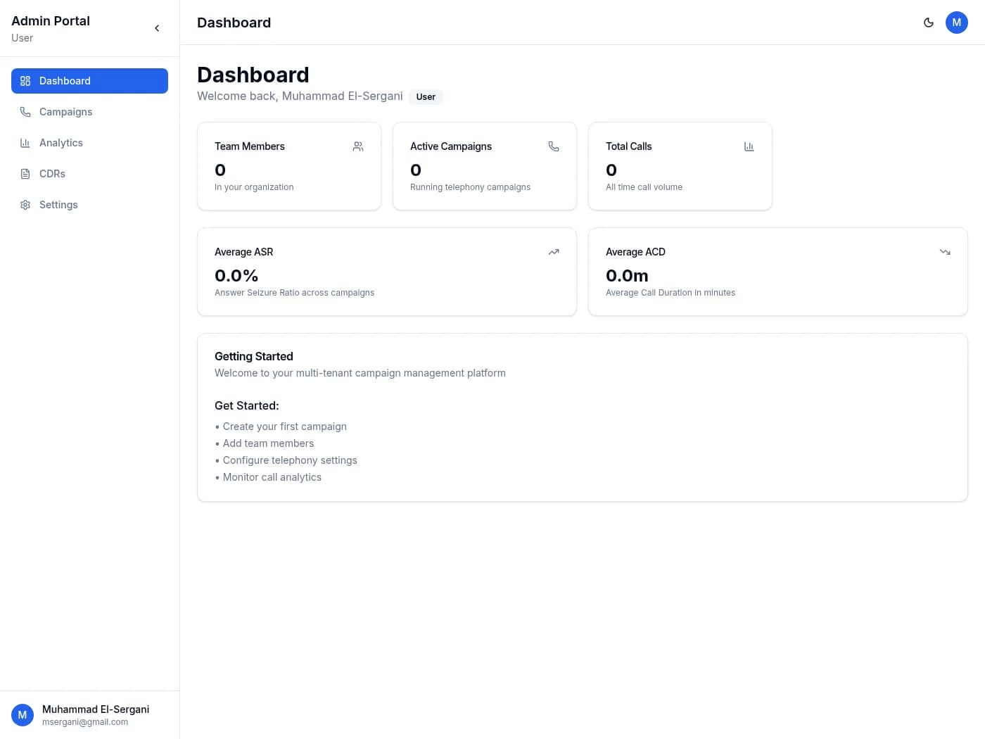 Multi-Tenant Admin & Campaign Management Platform