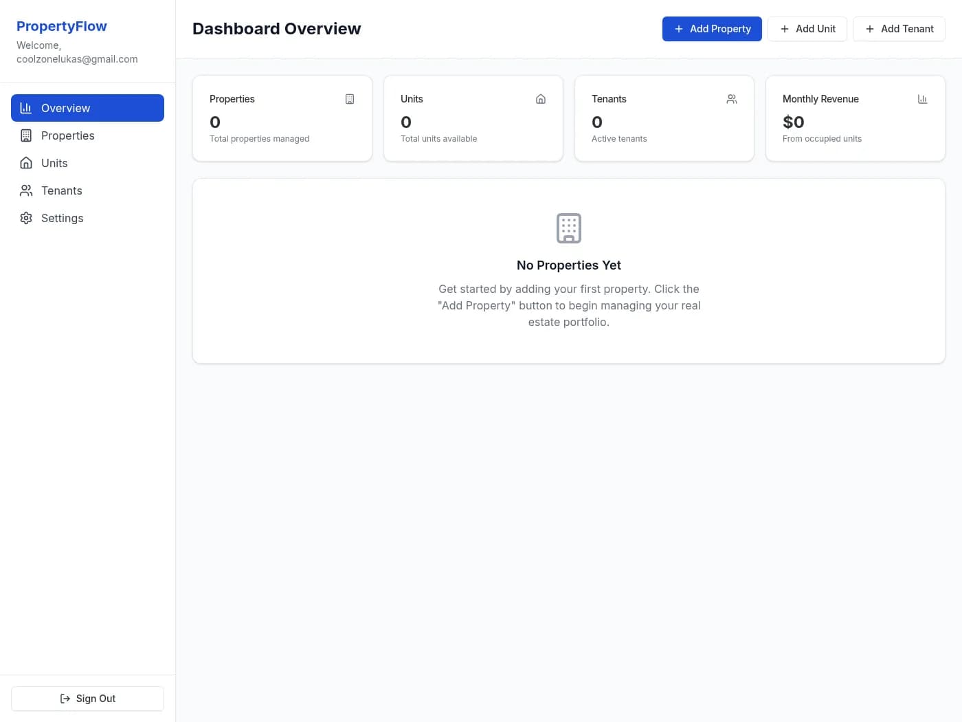 Multi-Tenant Property Management Landing Page