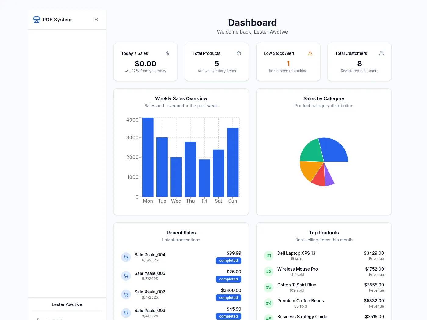 Multi-User Inventory POS System for Wholesale/Retail Shops