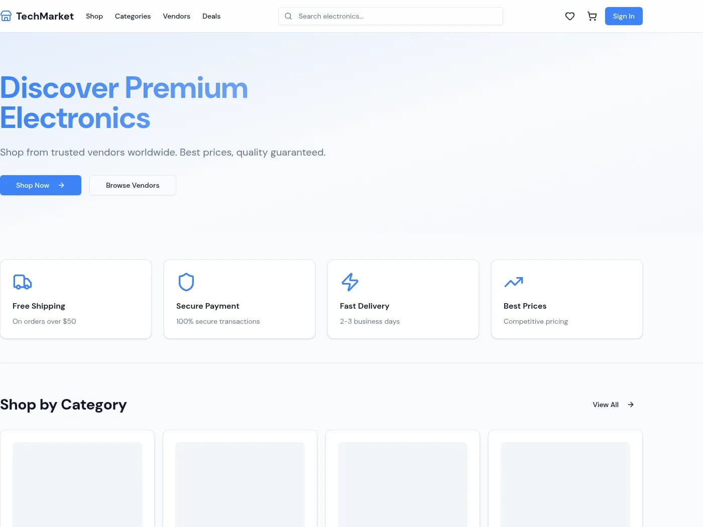 Multi-Vendor Electronics Marketplace Platform