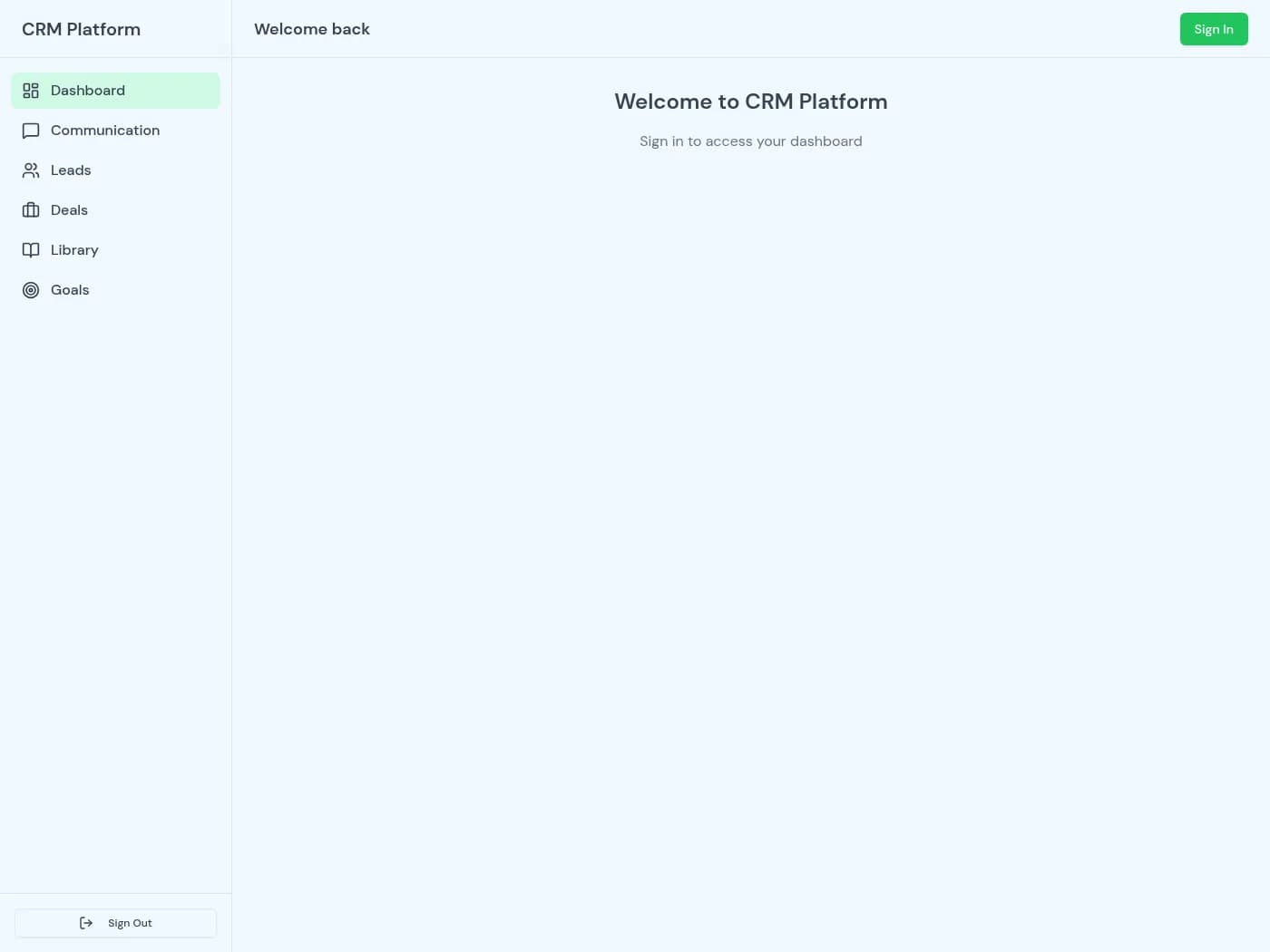 Multi-View CRM with Dashboard, Communication & Knowledge Library