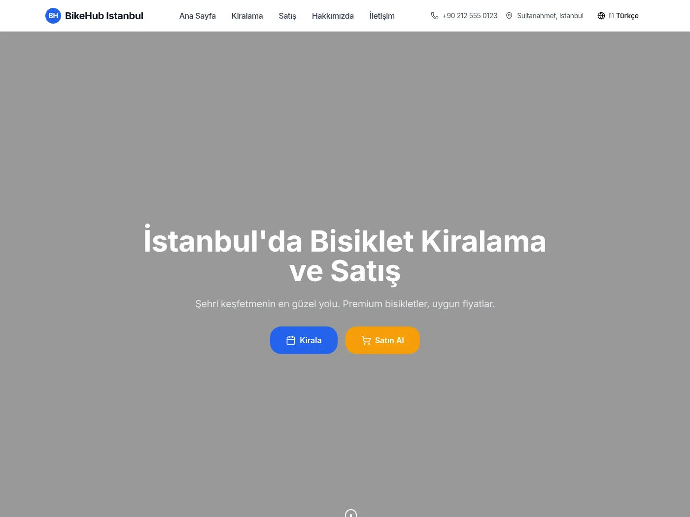 Çok Dilde Bisiklet Kiralama ve Satış Sitesi