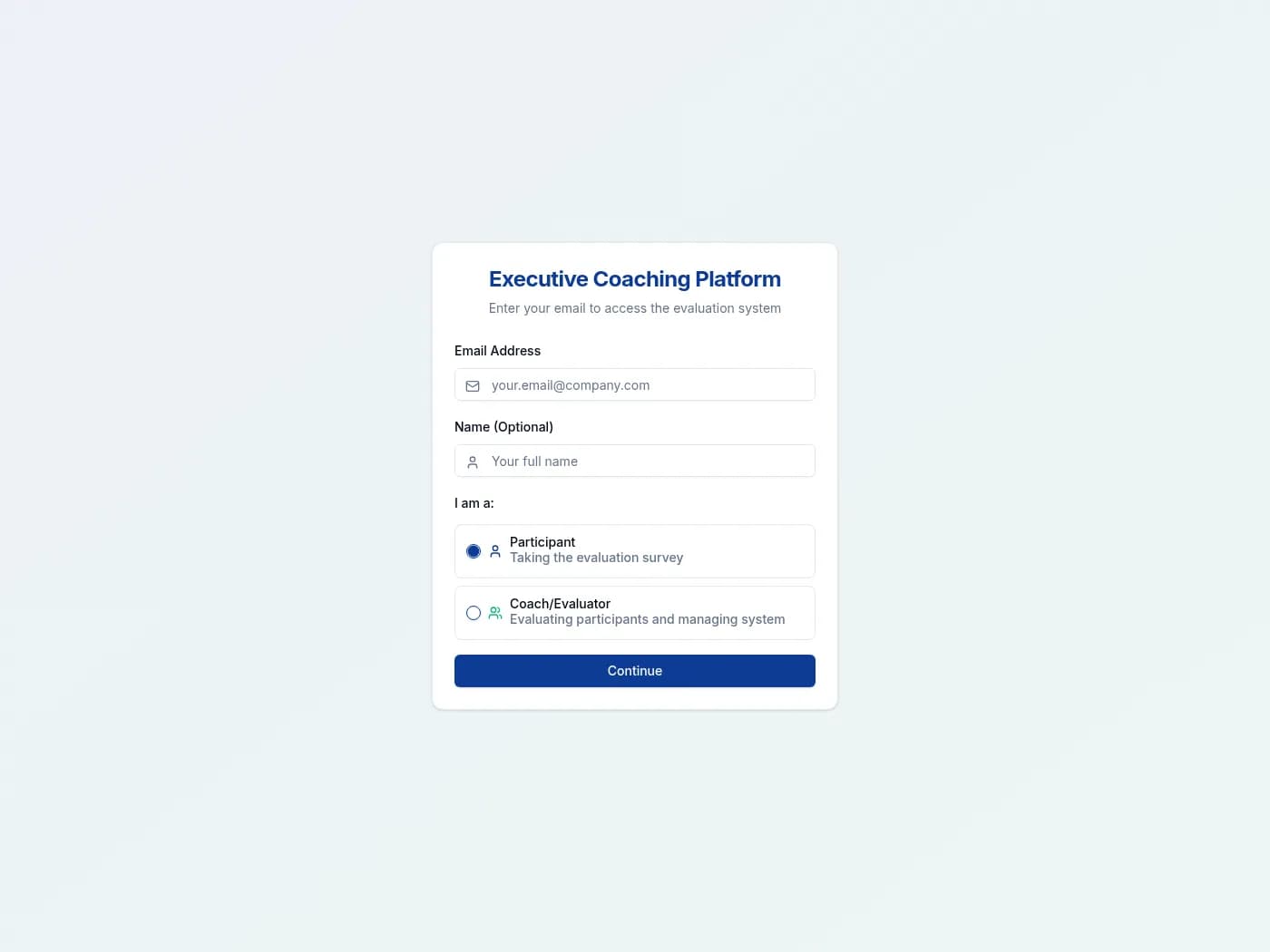 Multilingual Executive Coaching Evaluation Platform