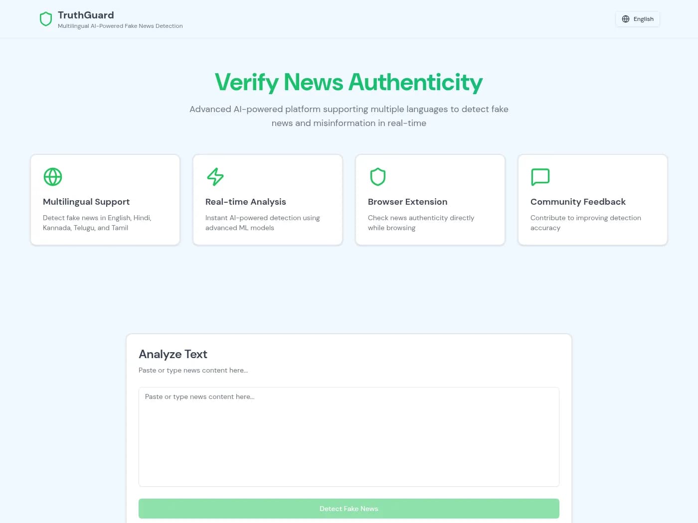 Multilingual Fake News Detection Platform with Browser Extension