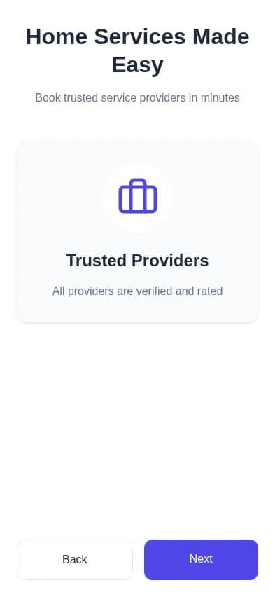 Multilingual Home Services Booking App