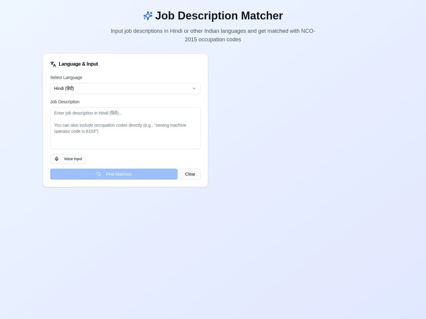 Multilingual Job Description Matcher for Indian Languages
