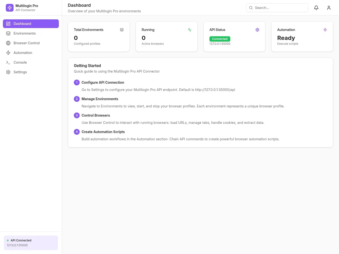 Multilogin Pro API Automation Connector