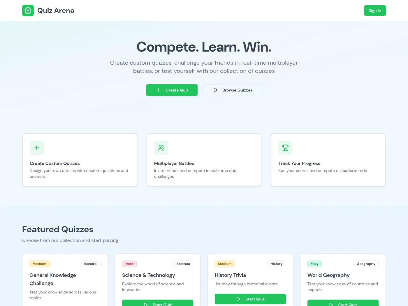 Multiplayer Quiz Arena