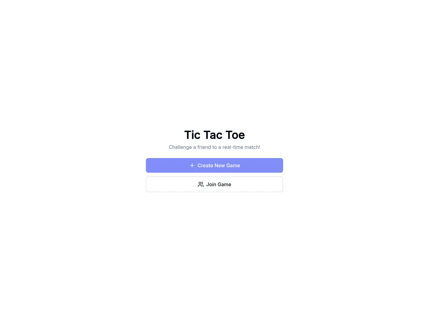 Real-Time Multiplayer Tic Tac Toe Game