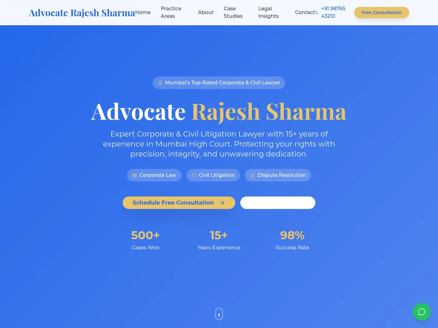 Mumbai Elite Law Firm Website