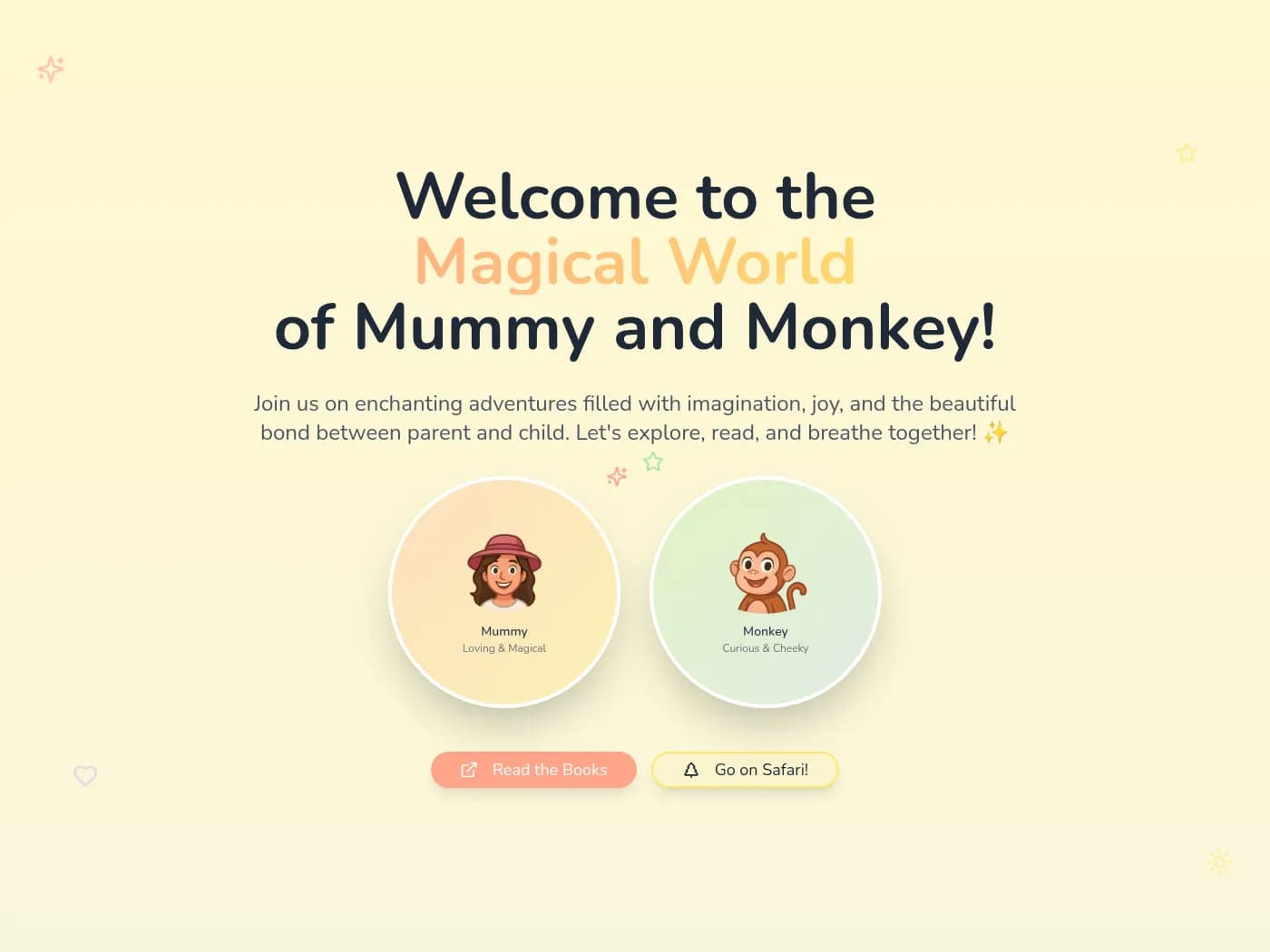 Mummy and Monkey Magical Book Website