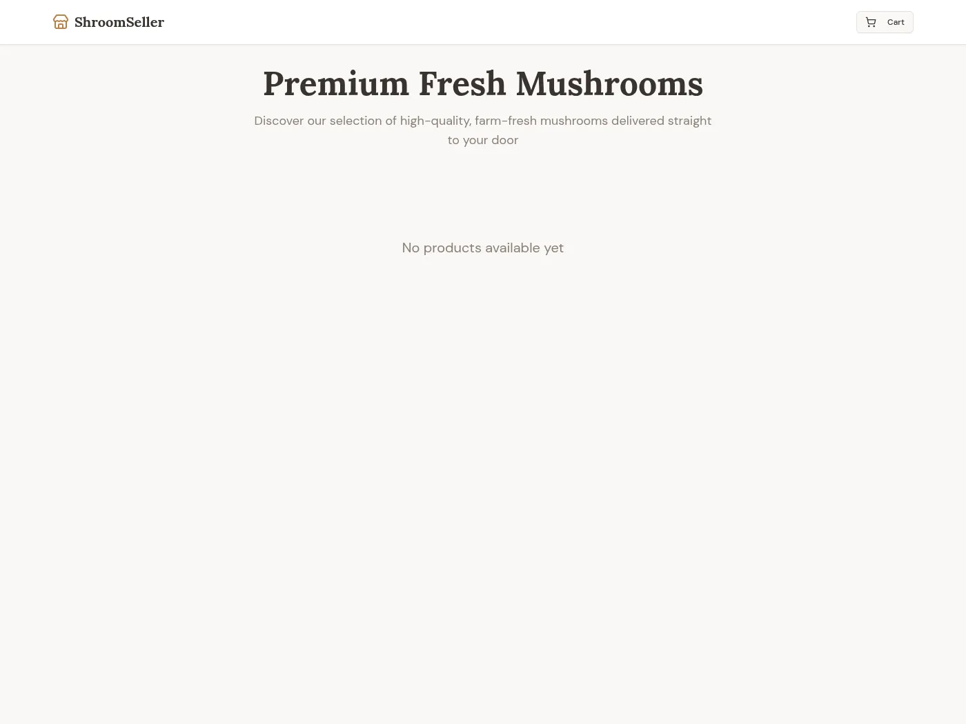 ShroomSeller: Personalized Mushroom Shop Website