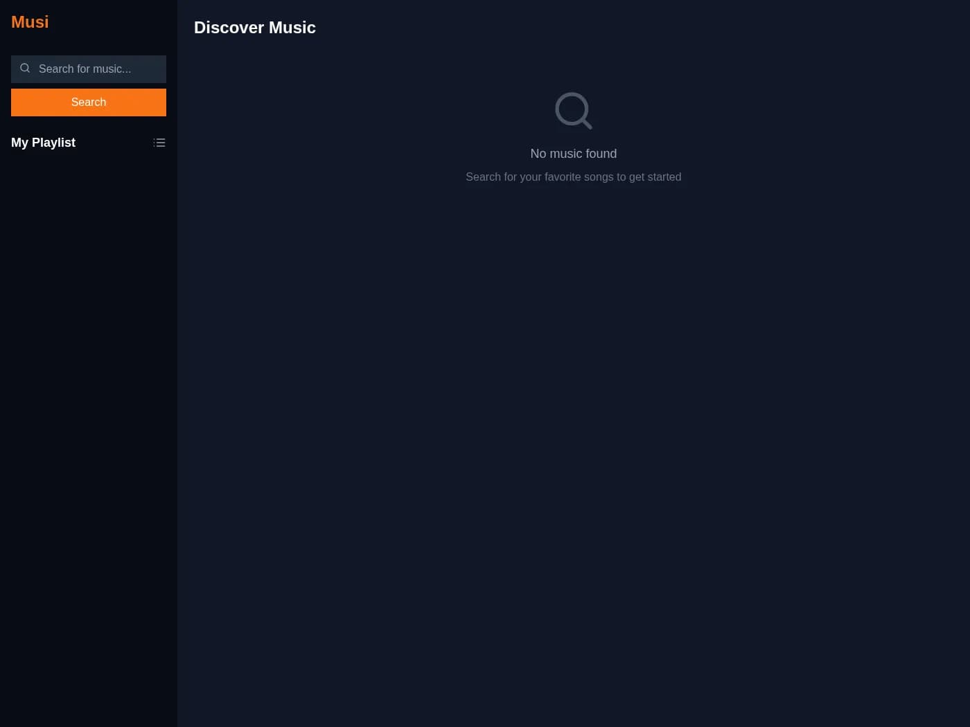 Musi Music Streaming Web App Clone
