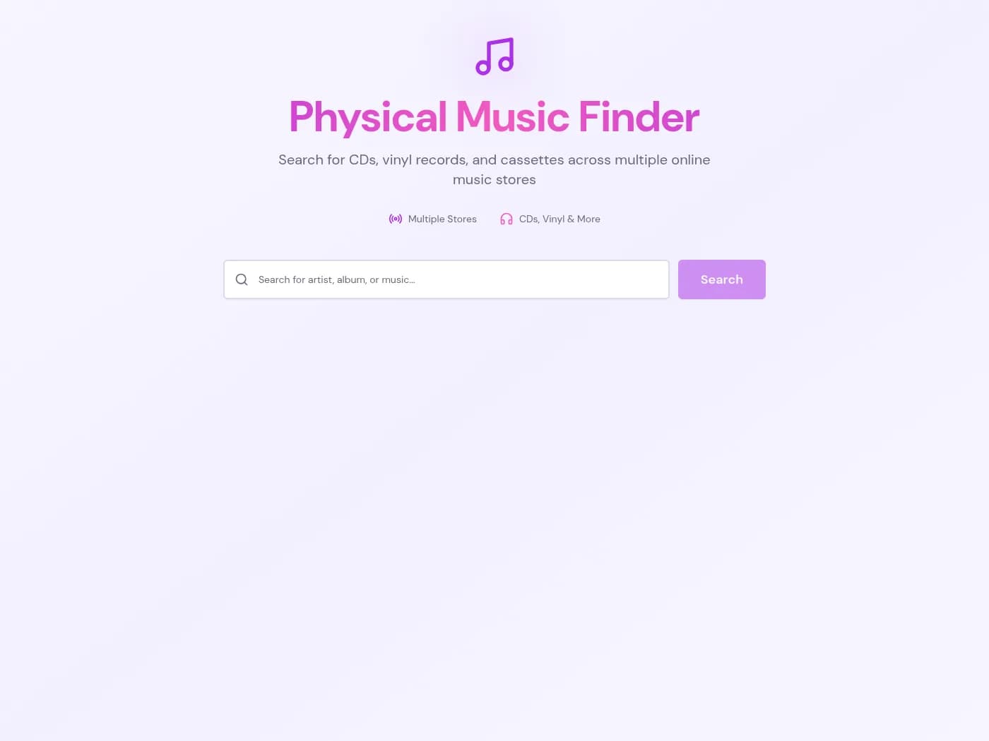Music Availability Finder for Fans