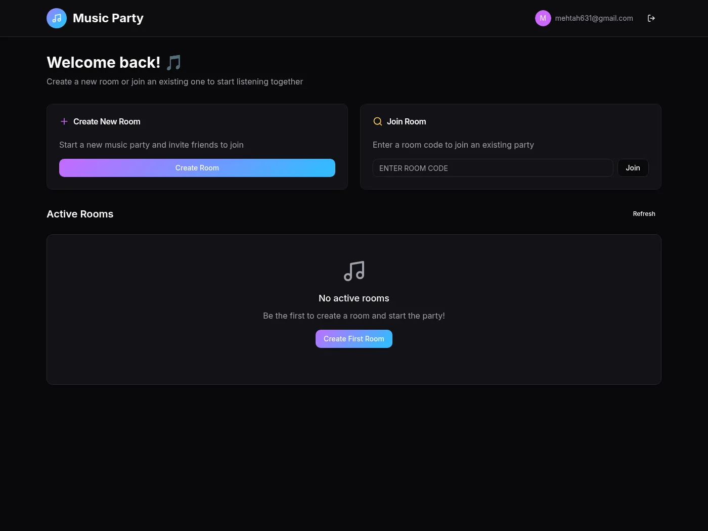 Music Party: Synchronized YouTube Listening Rooms