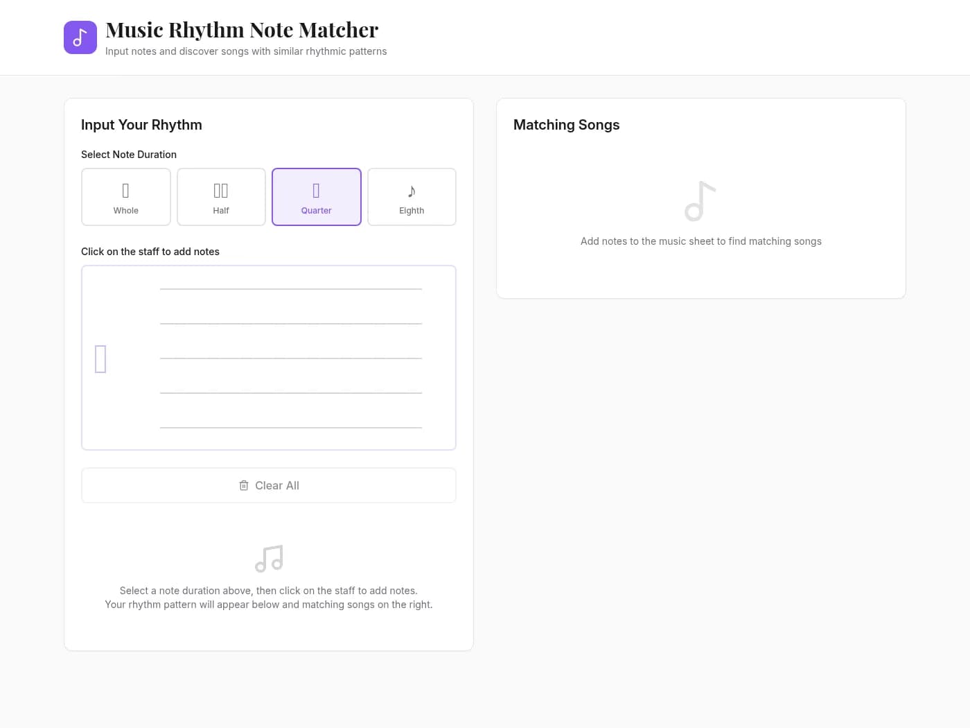 Music Rhythm Note Matcher