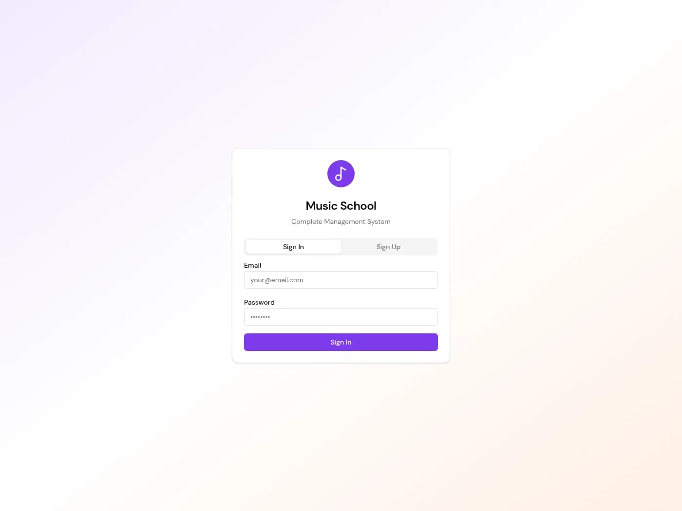 Music School Complete Management System