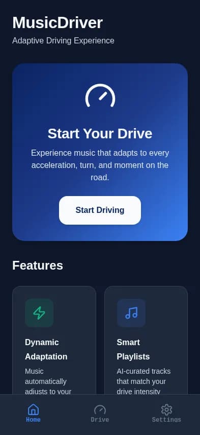 MusicDriver: Adaptive Driving Experience Android App