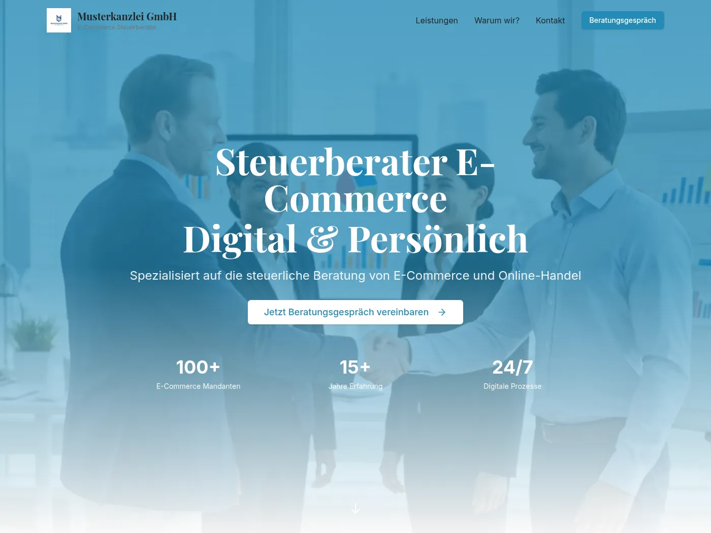 Musterkanzlei GmbH - Moderne Steuerberatung für E-Commerce Unternehmen