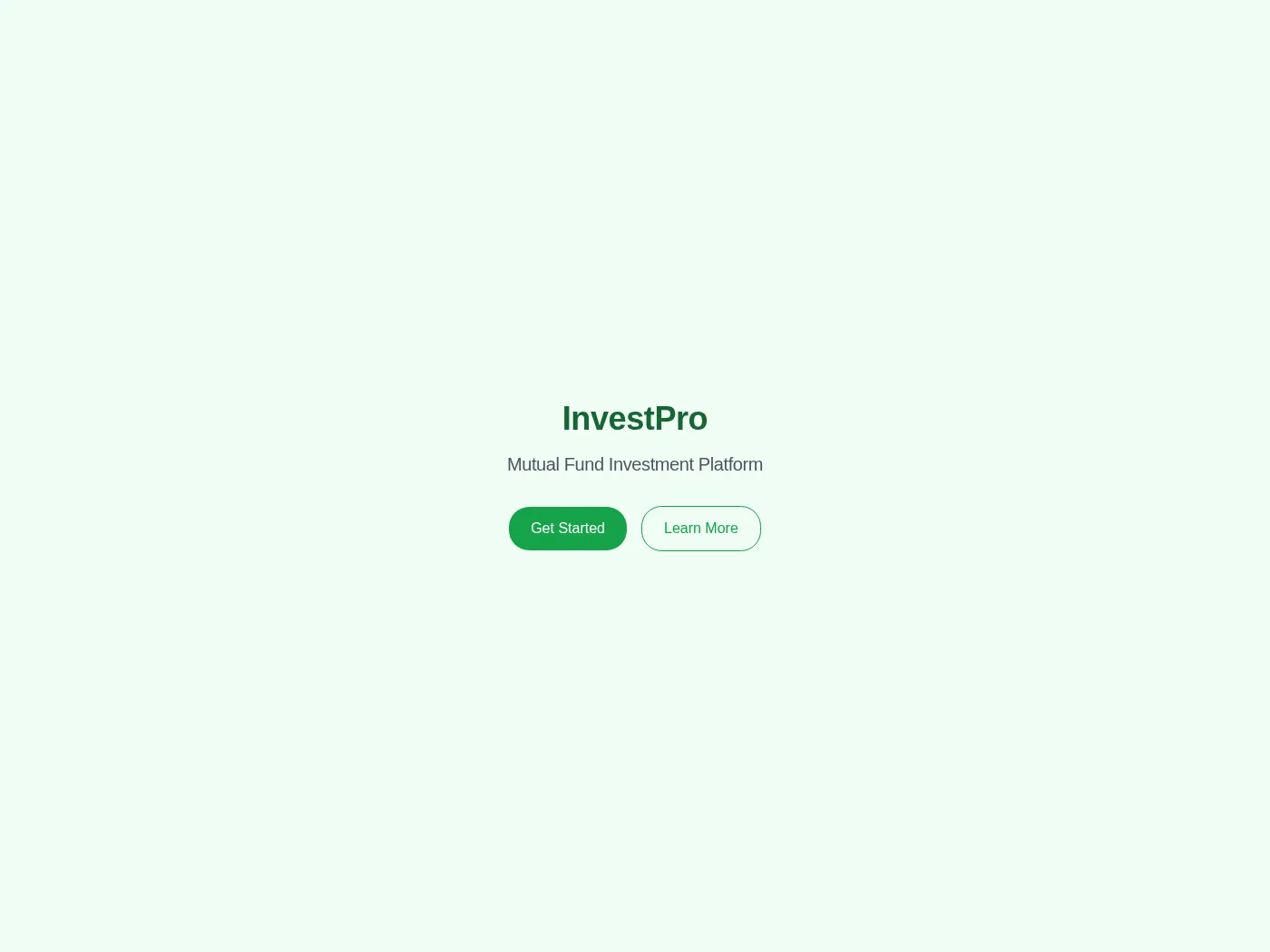 Mutual Fund Investment Platform
