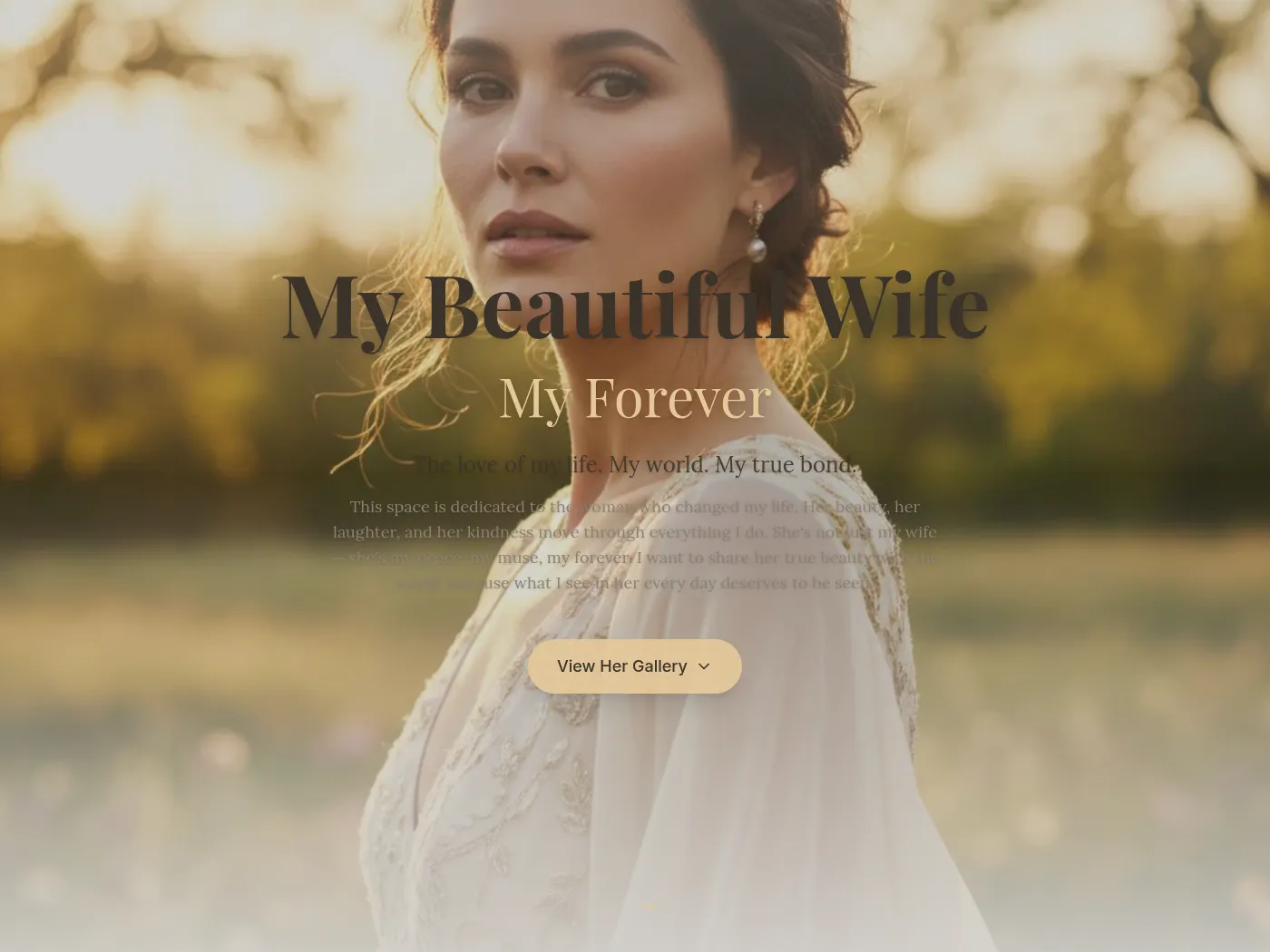 My Beautiful Wife – My Forever: A Cinematic Love Letter Website