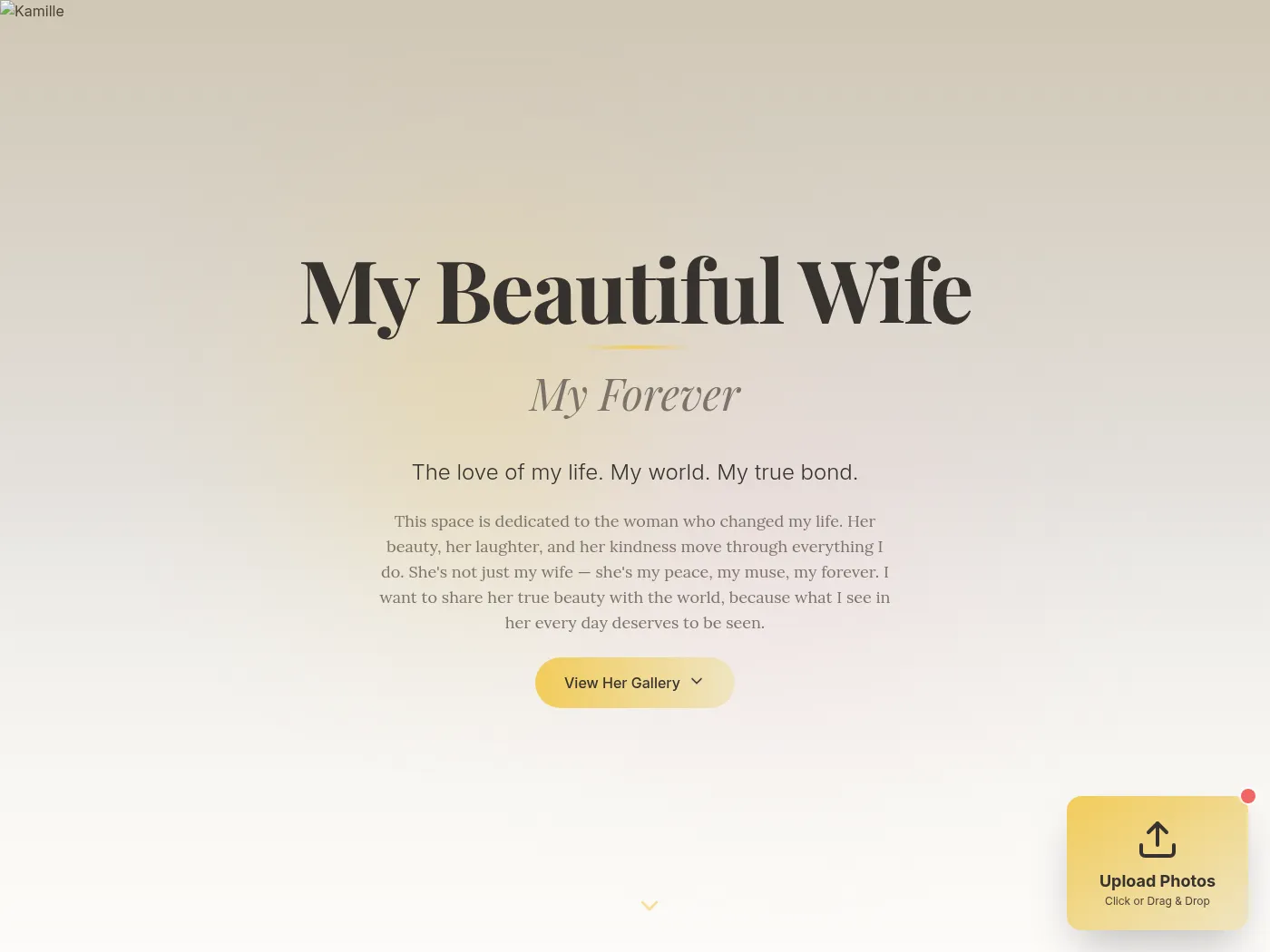 My Beautiful Wife — My Forever: A Cinematic Digital Love Letter to Kamille