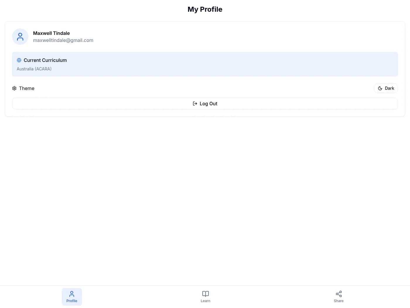 My Education: Personalized Learning & Sharing Platform