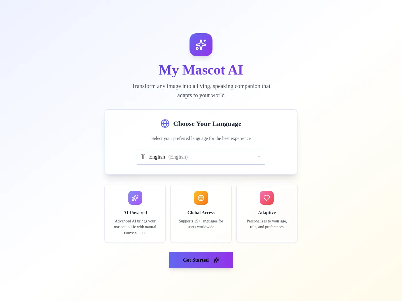 My Mascot AI: Global, Accessible, Interactive Mascot App