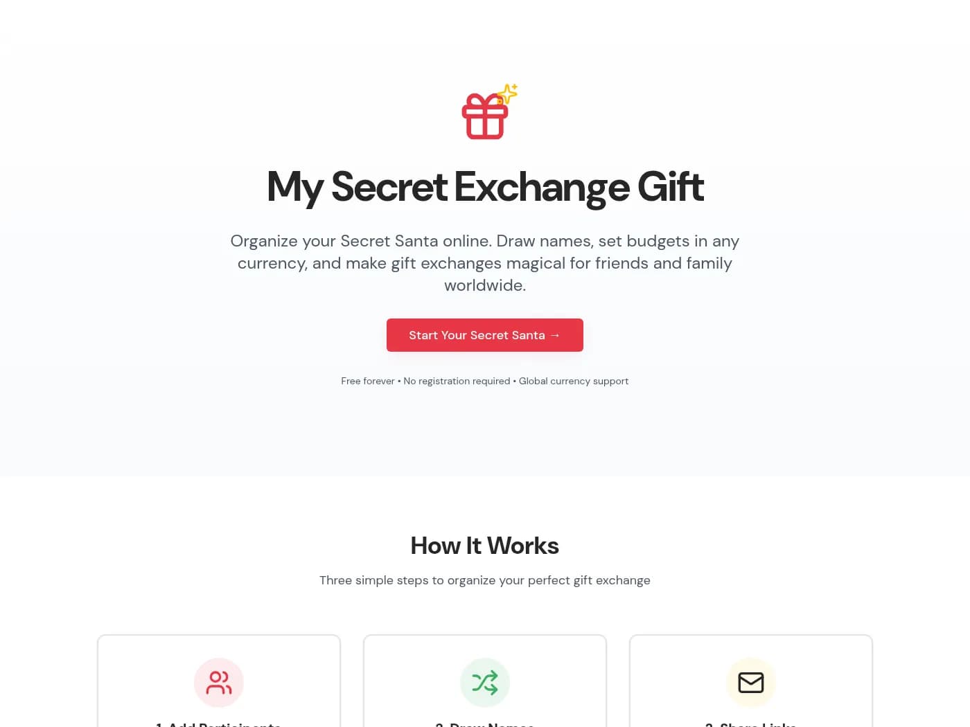 My Exchange Gift - Secret Santa Organizer