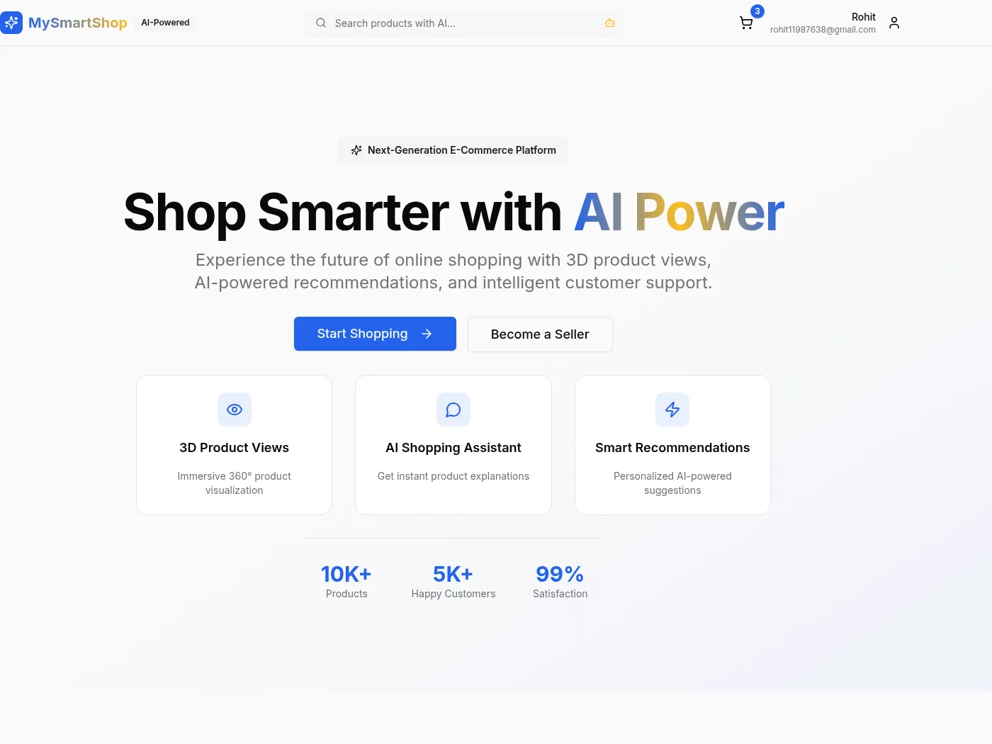 MySmartShop: AI-Powered E-Commerce Platform