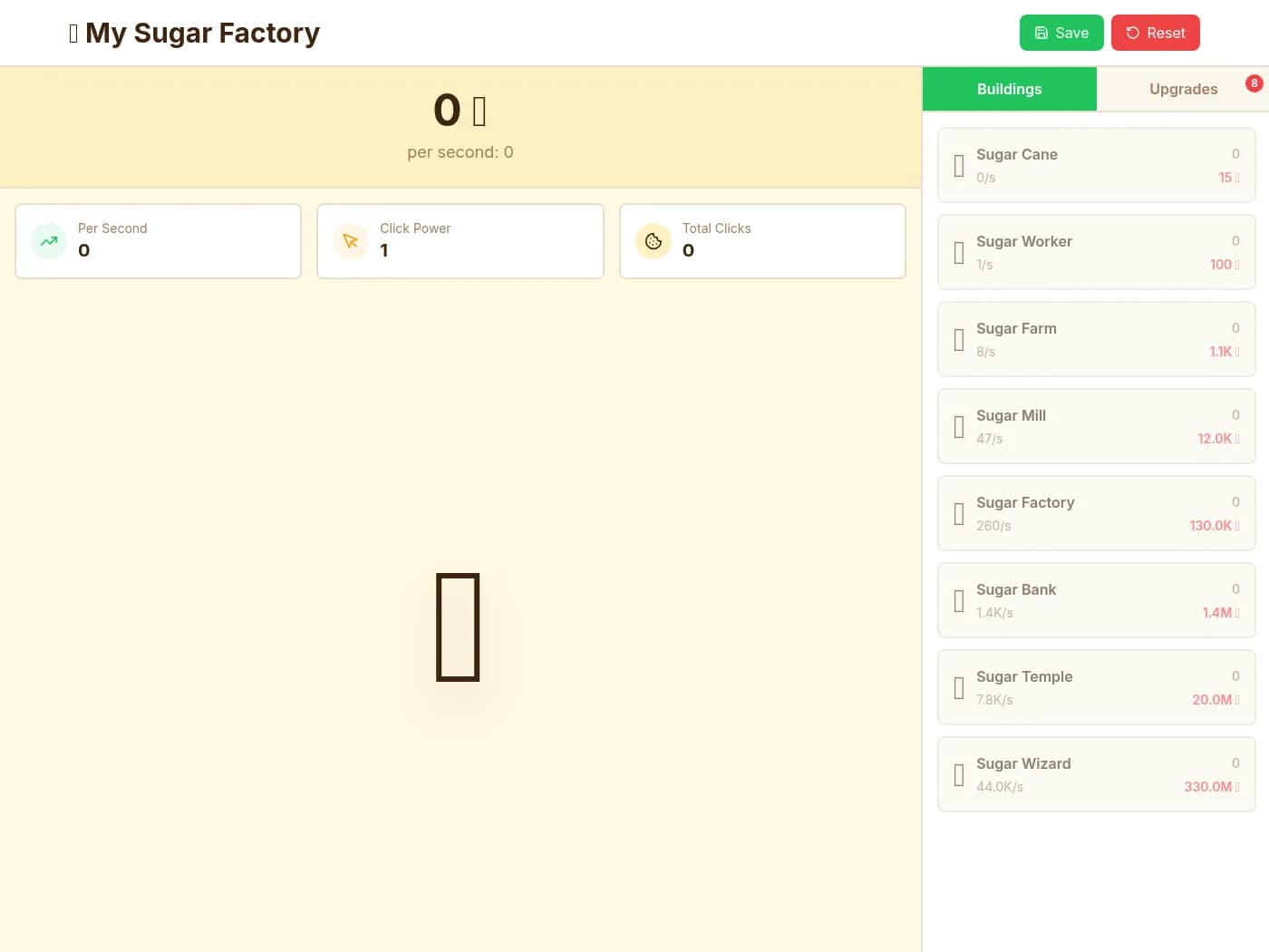 My Sugar Factory Web Clone