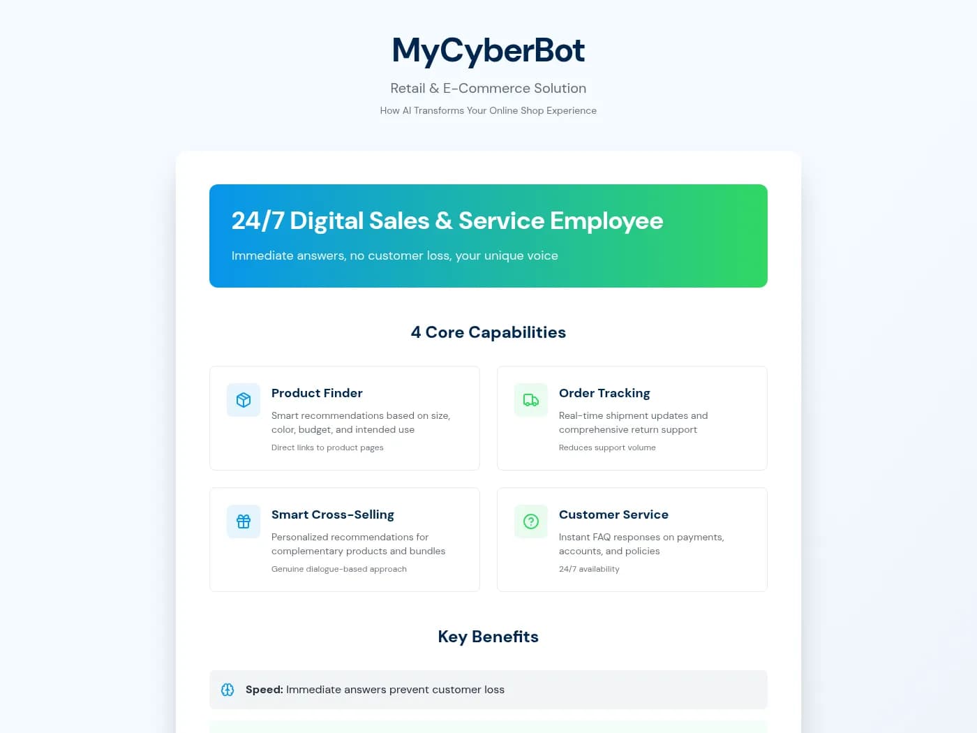 MyCyberBot Retail eCommerce Infographic Generator